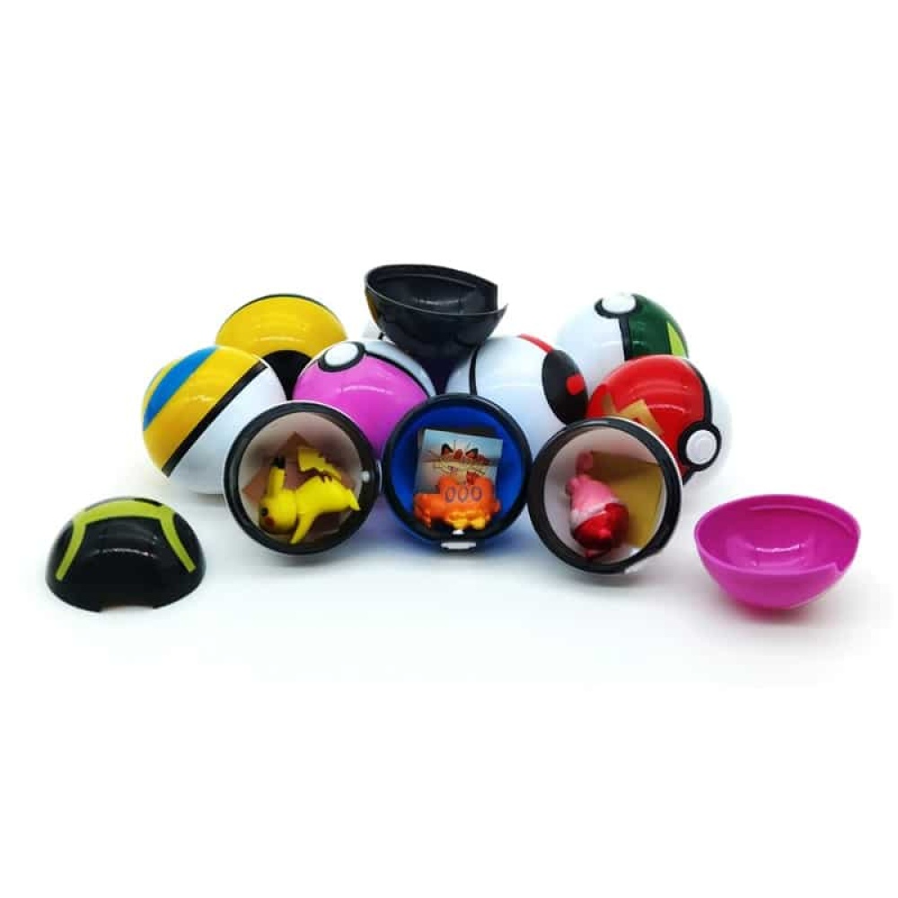 Set van 12 Pokéballs met Pokémon-figuurtjes • Kinder World